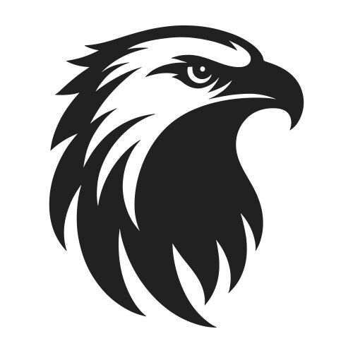 Premium quality hawk head silhouette Royalty Free Vector
