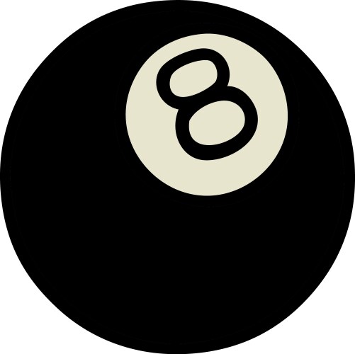 Comic cartoon eight ball Royalty Free Vector Image