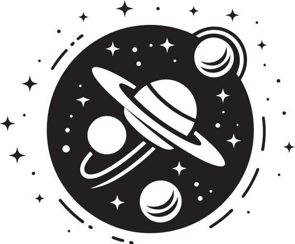 Astral seal iconic space logo interstellar Vector Image