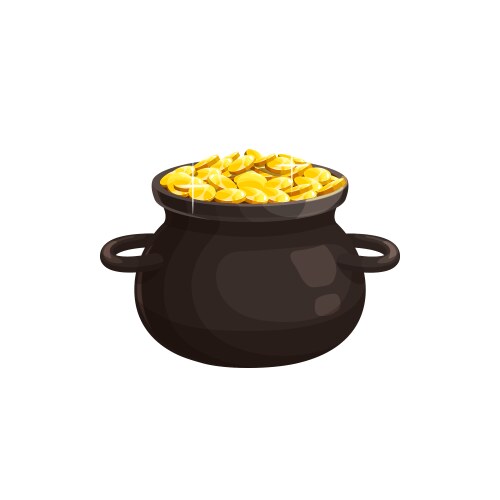 Pot with treasure Royalty Free Vector Image - VectorStock