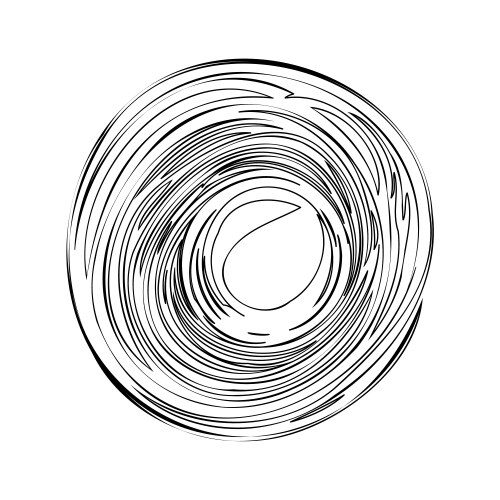 Black hole outline sketch Royalty Free Vector Image