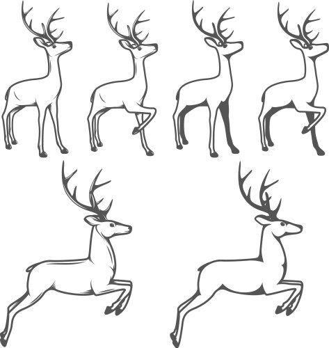 Flying Reindeer Drawing