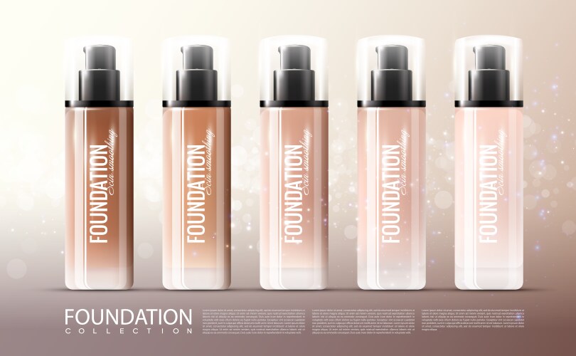 Foundation with swatches Royalty Free Vector Image