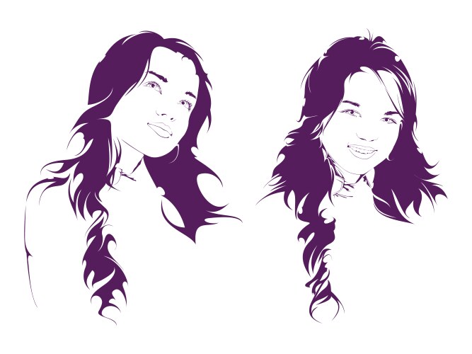 Beautiful girl face Royalty Free Vector Image - VectorStock