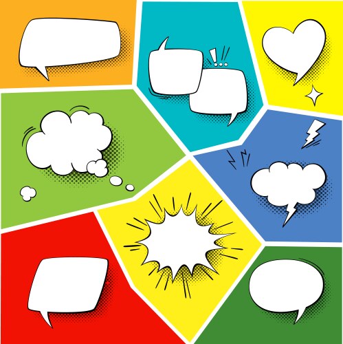 Cartoon comic word cool expression communication Vector Image