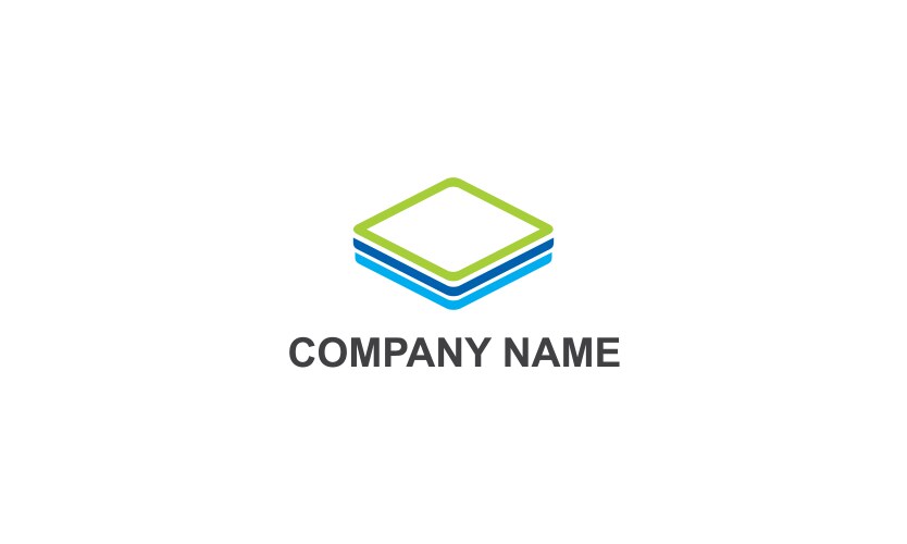 Business square shape line company logo Royalty Free Vector