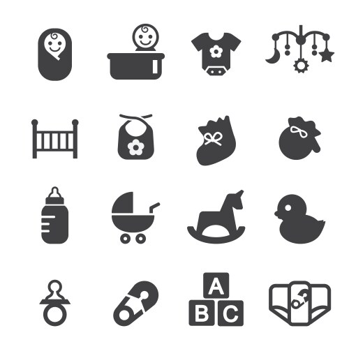 Baby icon set Royalty Free Vector Image - VectorStock