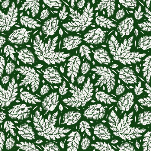 Craft beer brewery seamless pattern Royalty Free Vector