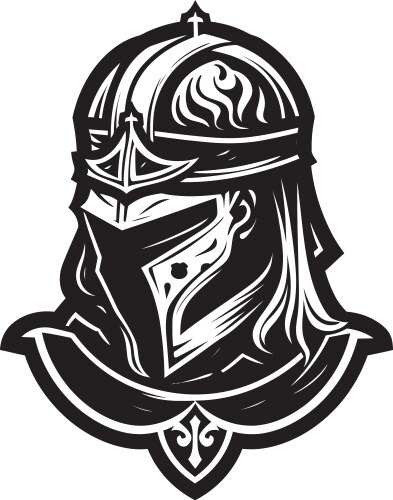 Lamenting legionnaire iconic sad knight soldier Vector Image
