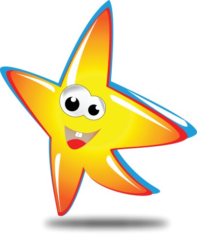 Cartoon flying star Royalty Free Vector Image - VectorStock