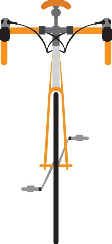 Bicycle front view Royalty Free Vector Image - VectorStock
