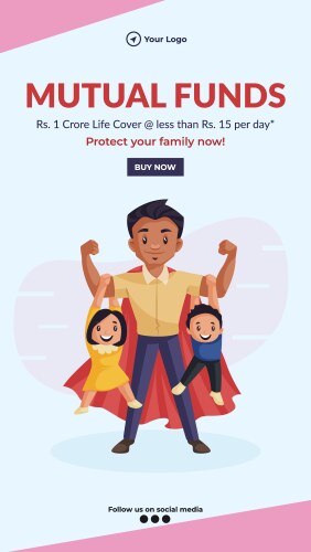 Flyer design of mutual funds Royalty Free Vector Image