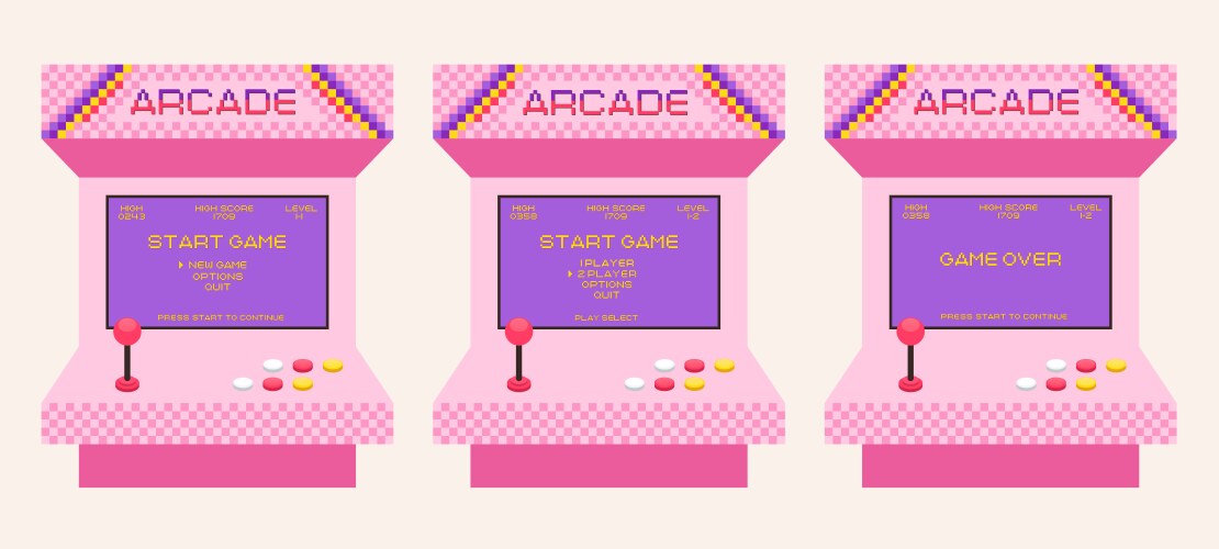 Arcade Machine Pixel Art Vector Images (over 740)