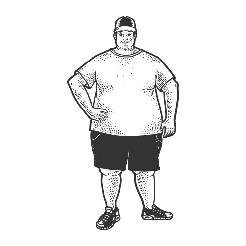 Fat Man Sketch Vector Images (over 550)