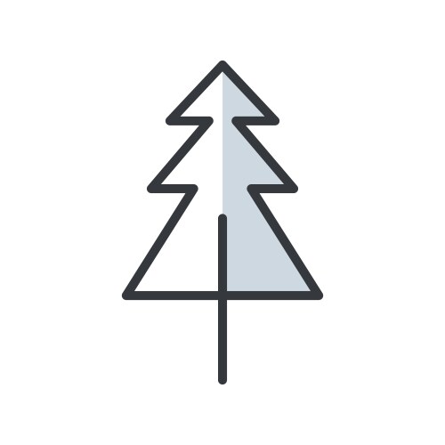 Tree outline icon Royalty Free Vector Image - VectorStock