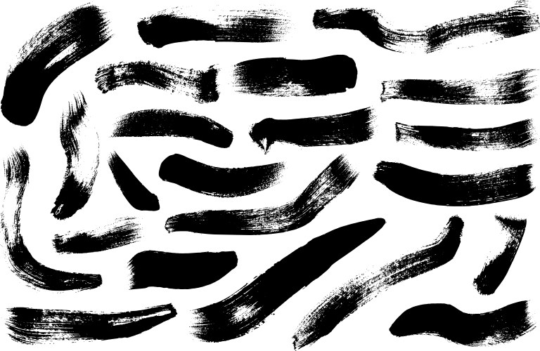 Brush strokes Royalty Free Vector Image - VectorStock