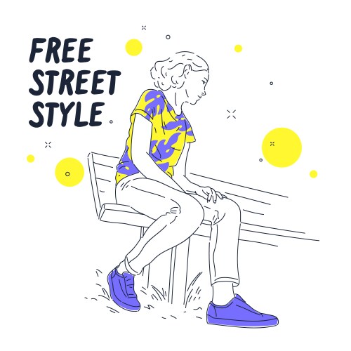 Sketch Girl Sitting Vector Images (over 4,500)