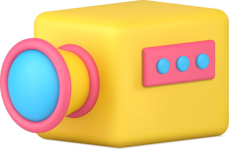 Movie action camera cartoon Royalty Free Vector Image