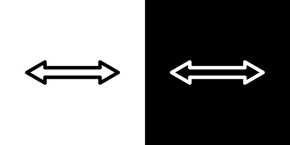 Double arrow icon set on white background Vector Image