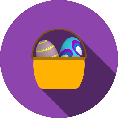 Farm basket icon flat style Royalty Free Vector Image