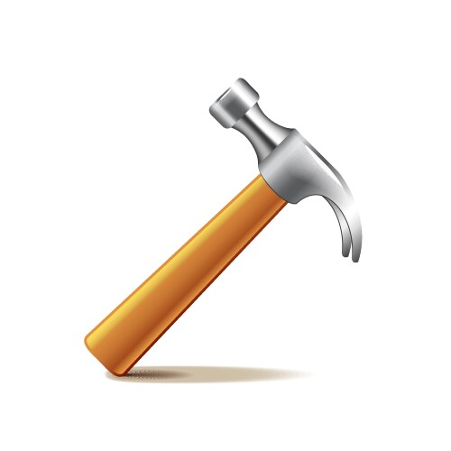 Hammer cartoon icon isolated Royalty Free Vector Image