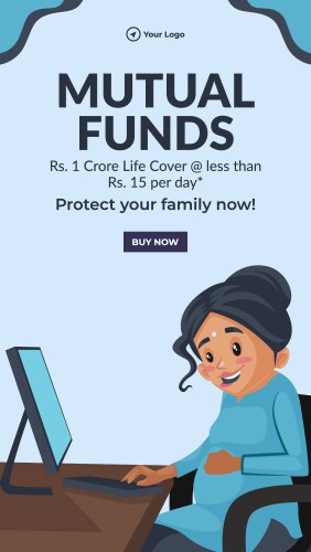 Flyer design of mutual funds Royalty Free Vector Image