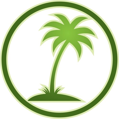 Circle palm tree logo image Royalty Free Vector Image Circle palm tree logo image Royalty Free Vector Image