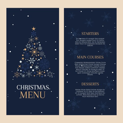 Christmas snow background with blank frame Vector Image