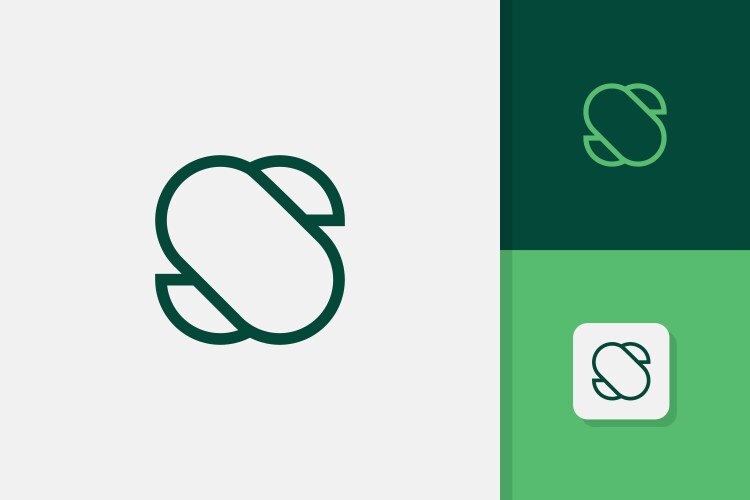 Futuristic s letter logo design template Vector Image