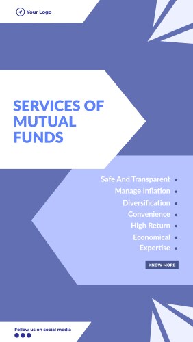 Flyer design of mutual funds Royalty Free Vector Image