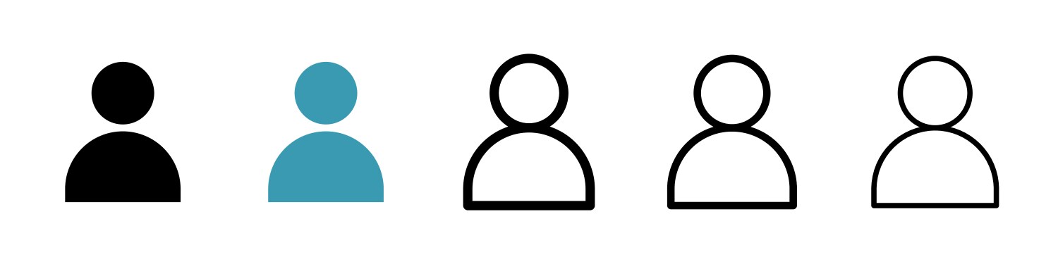 Delete user icon set restricted member Royalty Free Vector