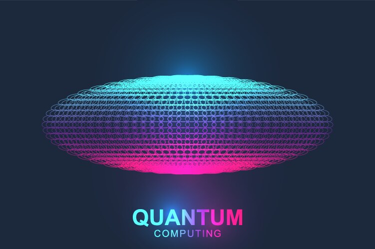 Quantum computing concept Royalty Free Vector Image