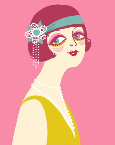 1920s Flapper Girls Royalty Free Vector Image - VectorStock