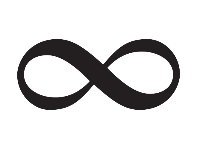 Line infinity symbol editable stroke isolated Vector Image