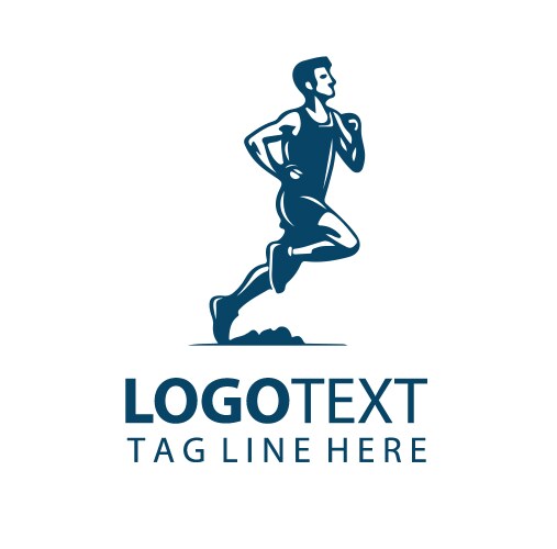 Running man logo Royalty Free Vector Image - VectorStock