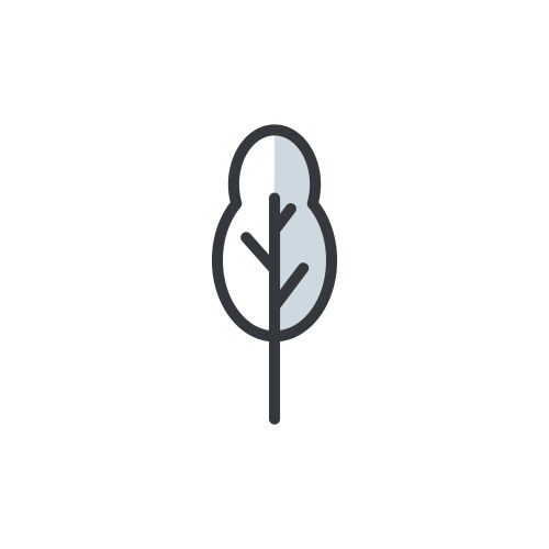Tree outline icon Royalty Free Vector Image - VectorStock
