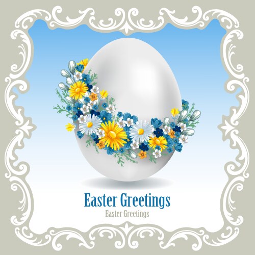 Vintage easter card Royalty Free Vector Image - VectorStock