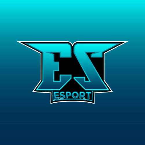 Ds logo monogram esport gaming with gas shape Vector Image