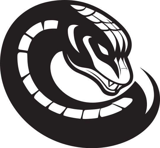 Stealthy python noir snake viper black vect Vector Image