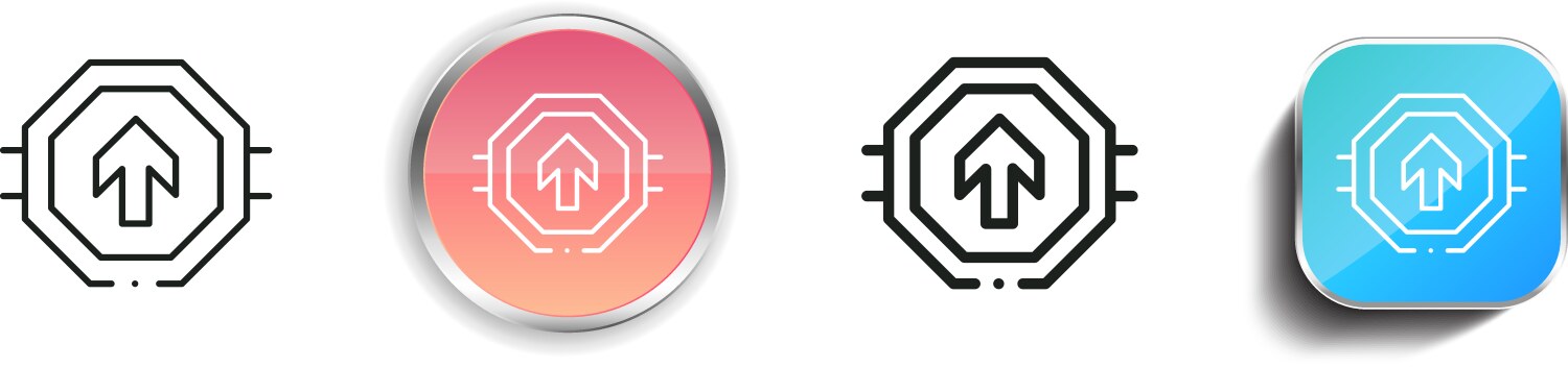 Celtic icon thin linear regular and button style Vector Image