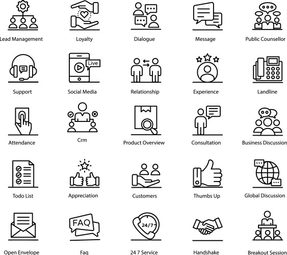 Harmonious relationship icons set Royalty Free Vector Image