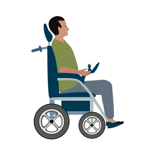 Electric wheelchair Royalty Free Vector Image - VectorStock Electric wheelchair Royalty Free Vector Image - VectorStock