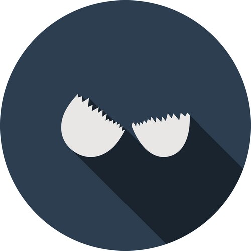 Empty egg shell icon Royalty Free Vector Image