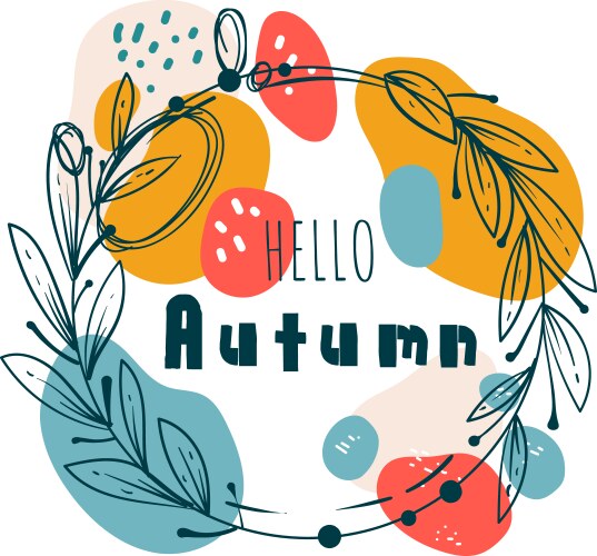 Autumn banners set isolated decoration Royalty Free Vector