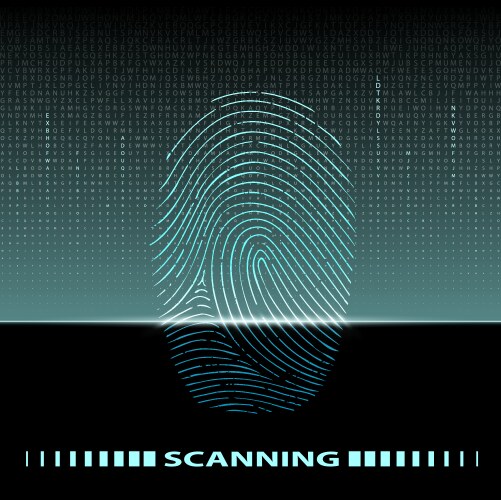 Fingerprint scan Royalty Free Vector Image - VectorStock