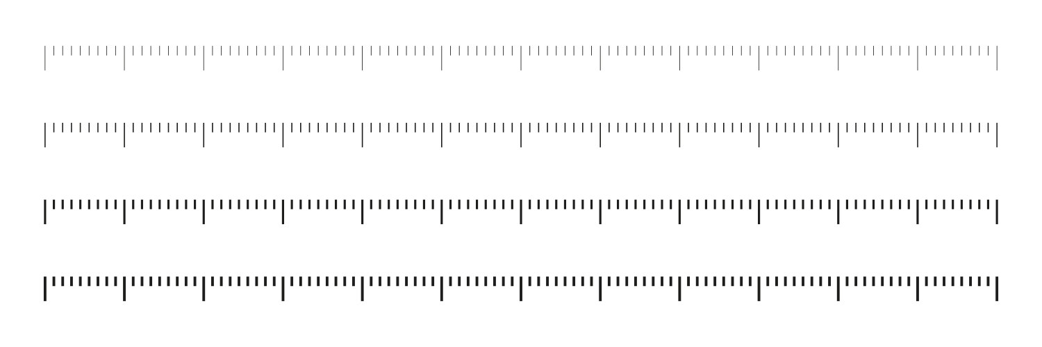 Measuring rulers scale Royalty Free Vector Image