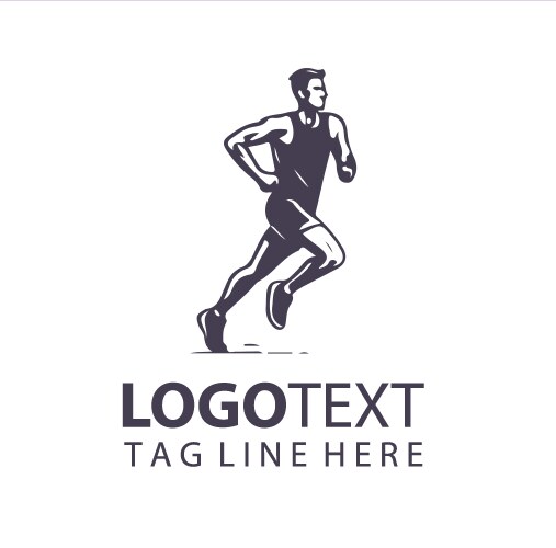 Running man logo Royalty Free Vector Image - VectorStock