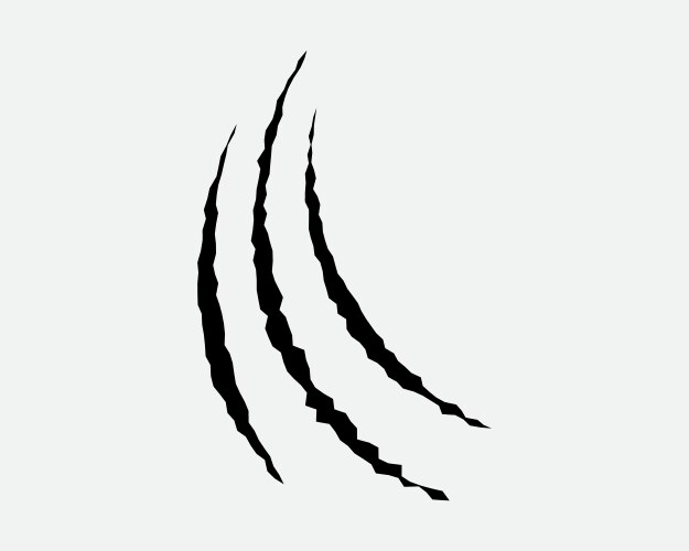 Claws scratches animal monster mark design Vector Image