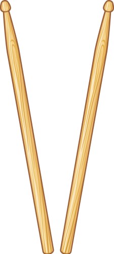 Drum sticks fist punch Royalty Free Vector Image