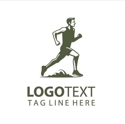 Running man logo Royalty Free Vector Image - VectorStock